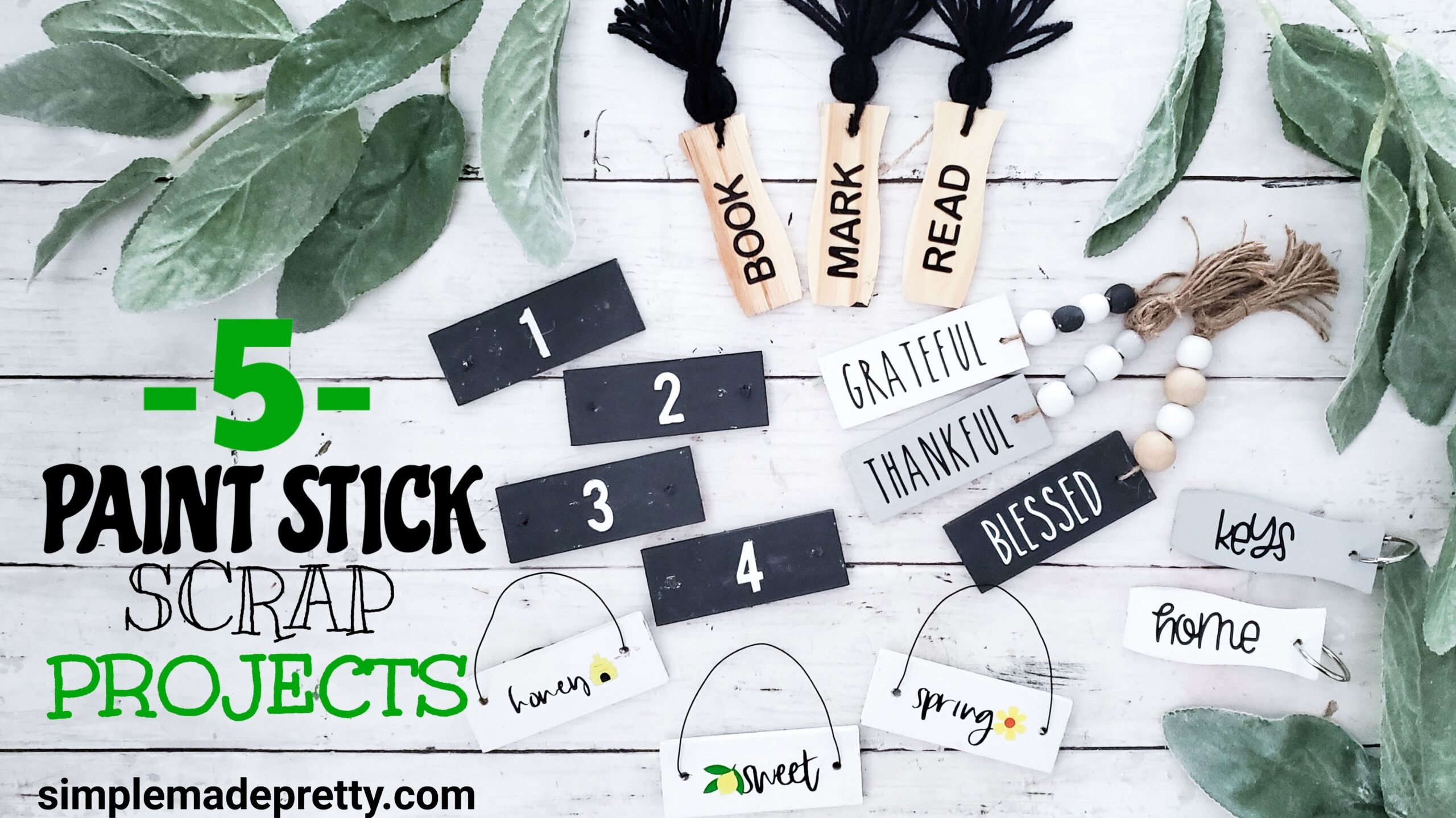 5 Paint Stick Scrap Projects - Craft & Create Club by Simple Made Pretty