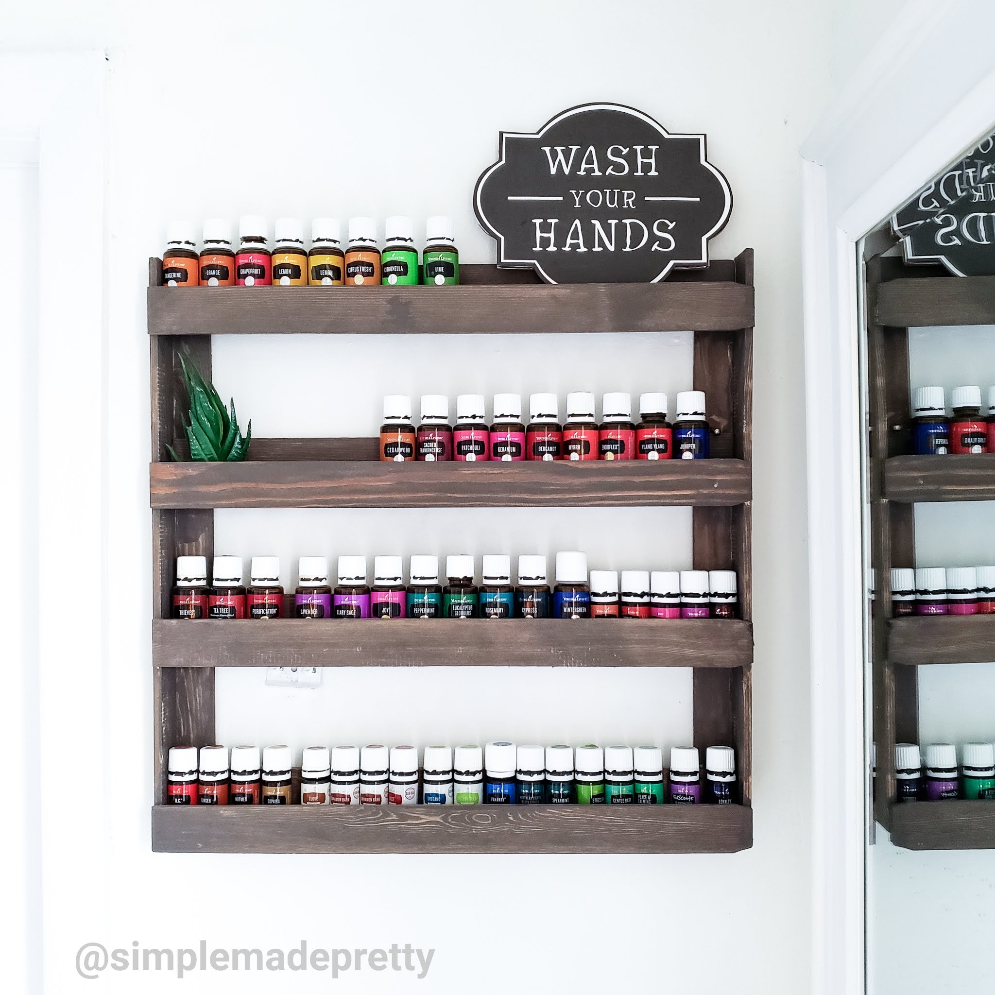 Essential Oils Display Rack DIY - Craft & Create Club by Simple Made Pretty