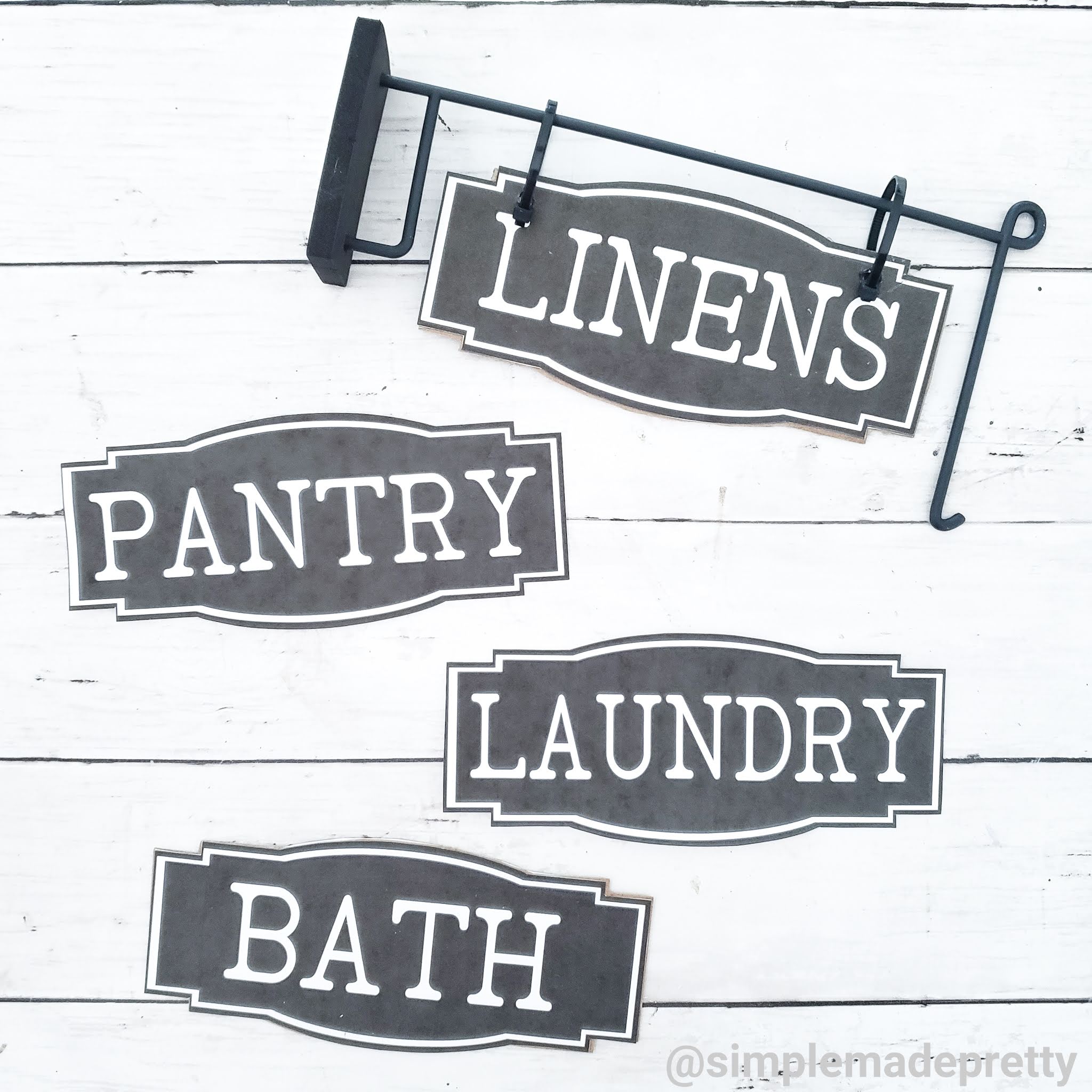 Dollar Tree Vintage Hanging Door Signs - Craft & Create Club by Simple ...