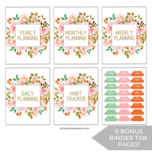 Printable Spotlight: The Floral Day Planner - Craft & Create Club by ...